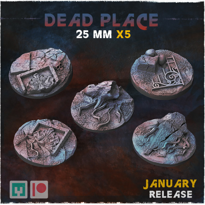 3D Printable Dead place - Bases & Toppers (Big Set ) by Zabavka Workshop