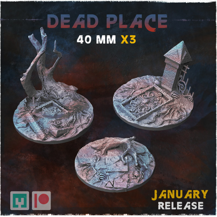 3D Printable Dead place - Bases & Toppers (Big Set ) by Zabavka Workshop