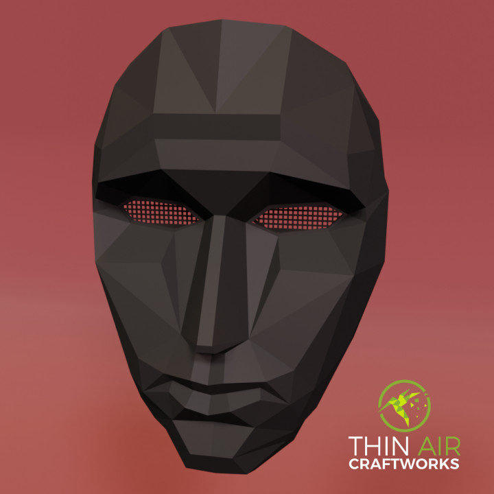 3D Printable Squid Game - Front Man Mask by Thin Air 3D