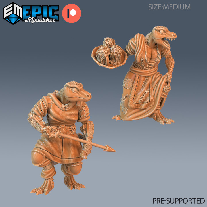 3D Printable Reptiles of War Set / Lizard Folk & Kobold Encounter ...