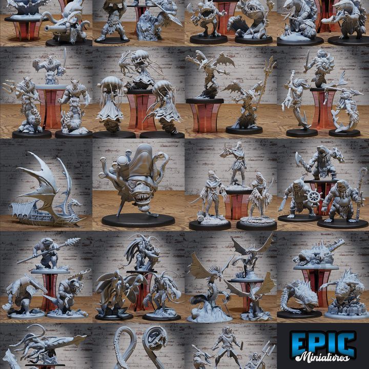 3D Printable Aquatic Journey Set / Ocean & Sea Encounter / Water ...