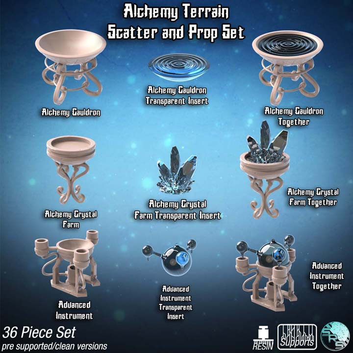 3D Printable Alchemy Terrain Set by SRS Studios