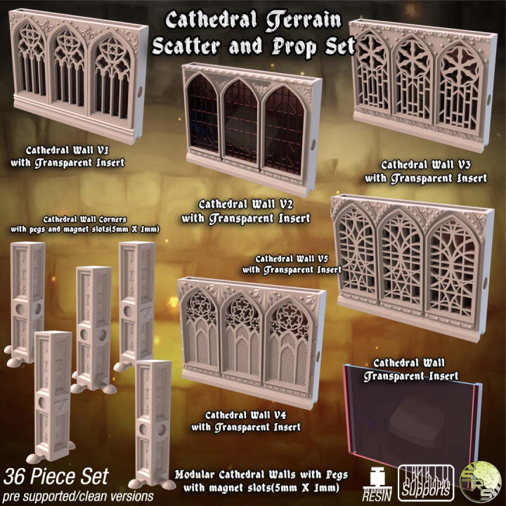 3D Printable Cathedral Themed Terrain by SRS Studios