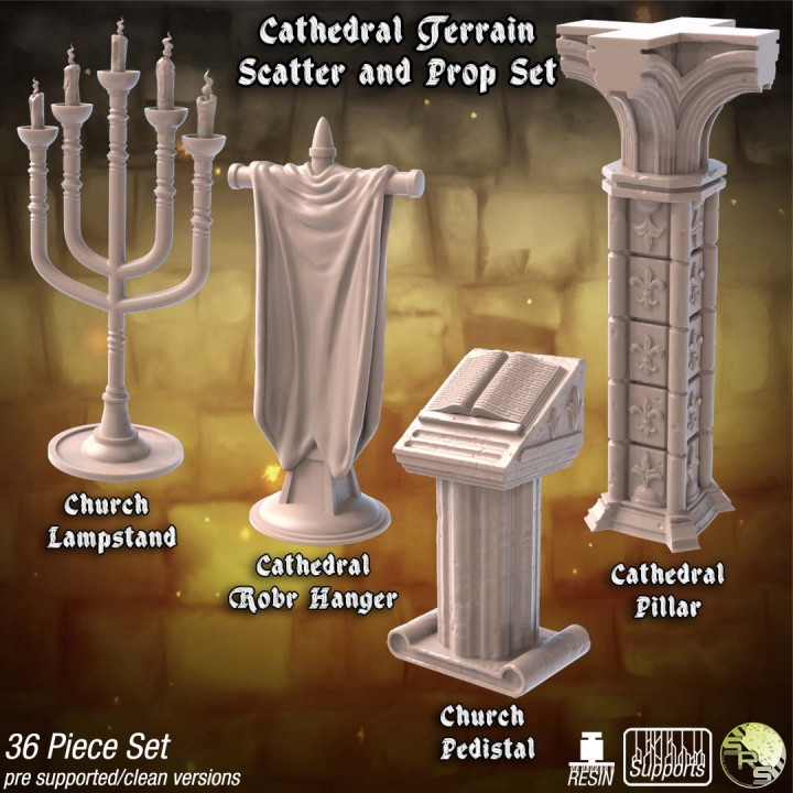 3D Printable Cathedral Themed Terrain by SRS Studios