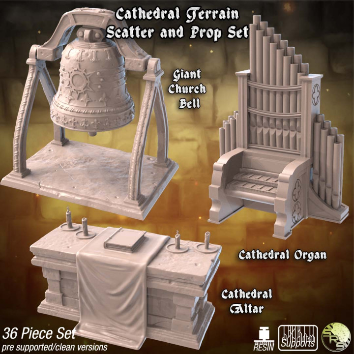 3D Printable Cathedral Themed Terrain by SRS Studios