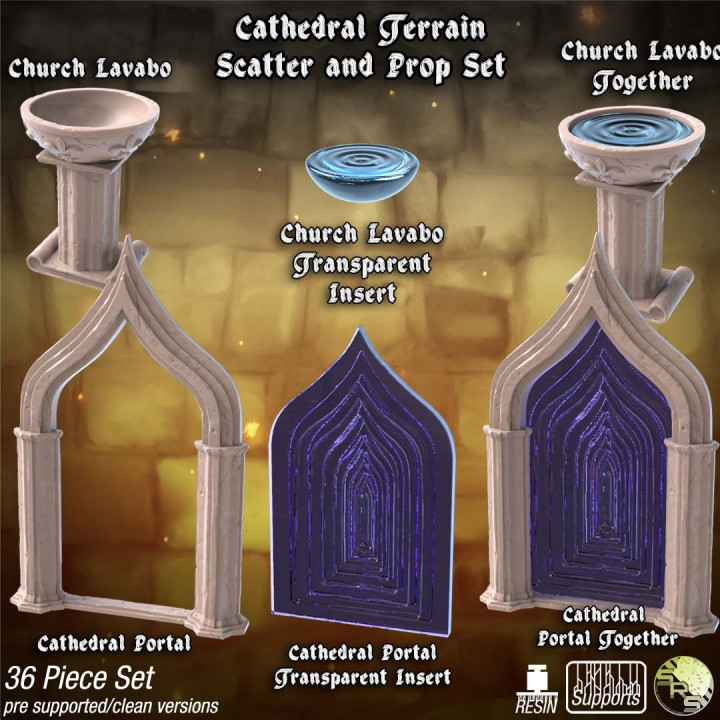 3D Printable Cathedral Themed Terrain by SRS Studios