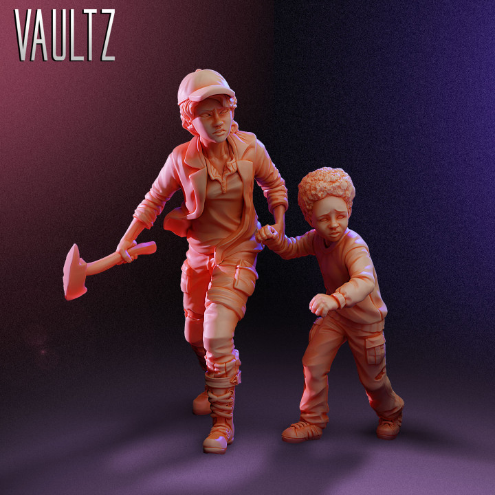 3D Printable Claire and Arthur (Pack) by Vaultz Miniatures
