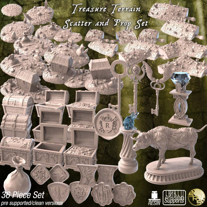 3D Printable Treasure Terrain Set by Sync Ratio Systems