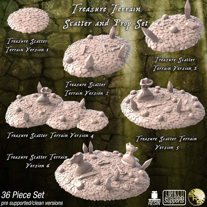 3D Printable Treasure Terrain Set by SRS Studios