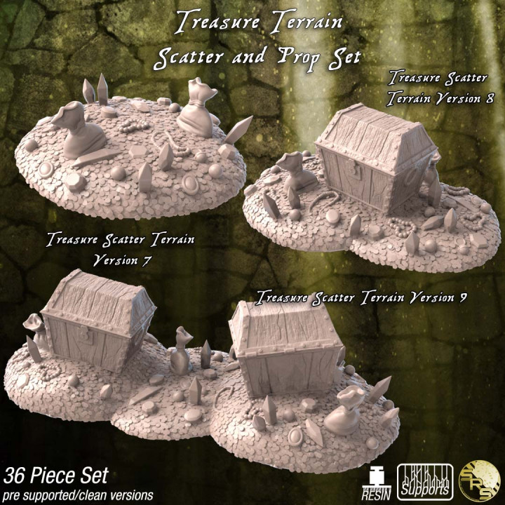 3D Printable Treasure Terrain Set by SRS Studios