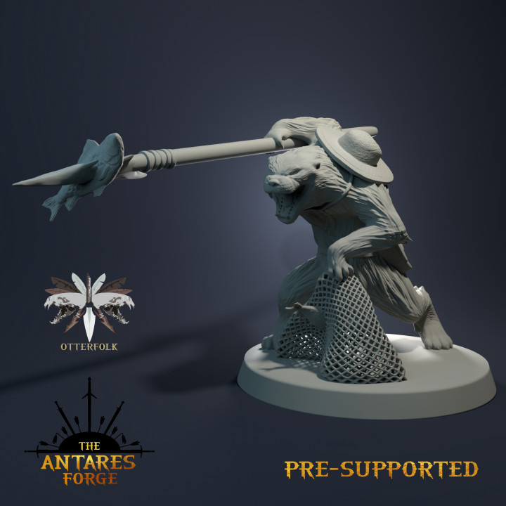3D Printable Otter spearman by The Antares Forge