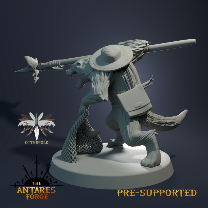 3D Printable Otter spearman by The Antares Forge