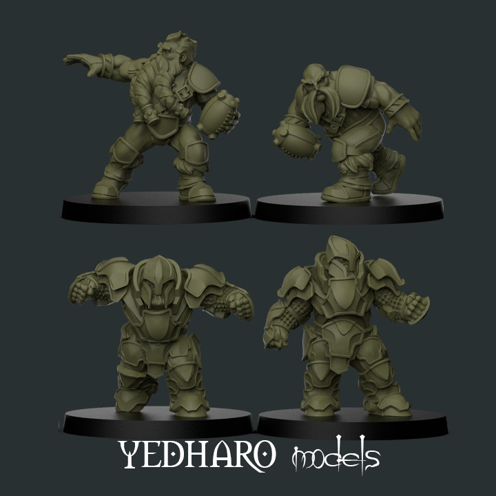3D Printable Dwarf Team by Yedharo Models SL