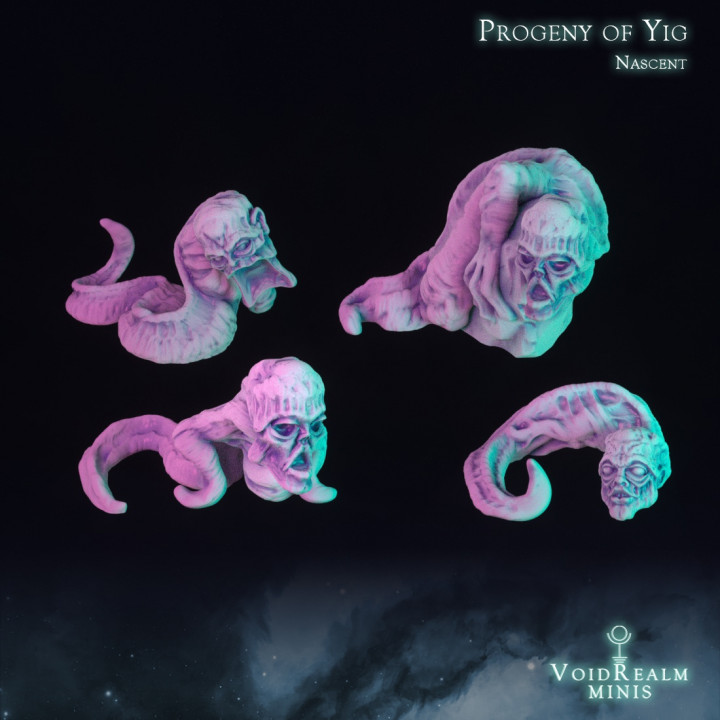 3D Printable Progeny of Yig by VoidRealm Minis