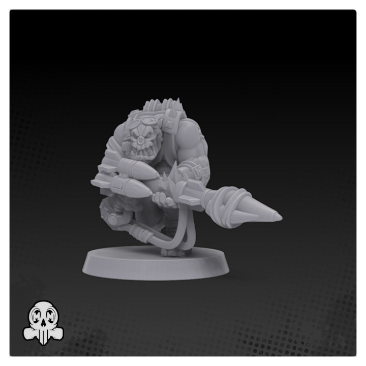 3D Printable Orc 2H Rocket Commando Modular Kit by Malicious Mini's