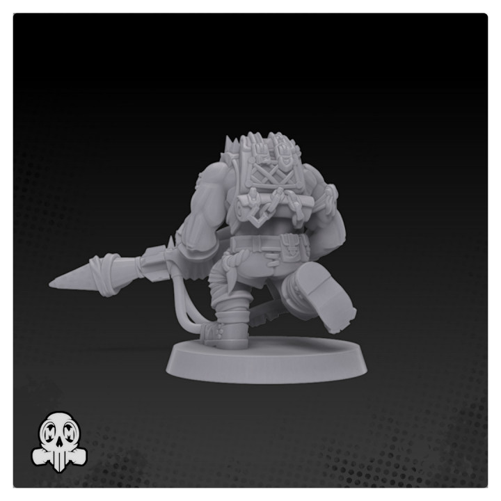 3D Printable Orc 2H Rocket Commando Modular Kit by Malicious Mini's
