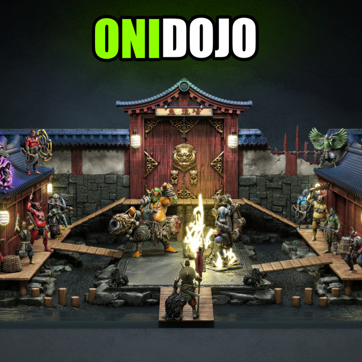 3D Printable BUNDLE#08 - ONI DOJO by Necropunks Miniatures