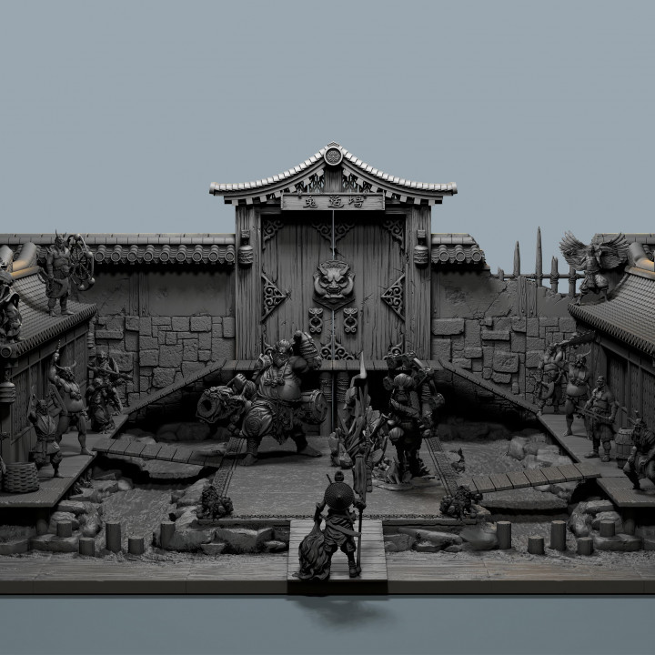 3D Printable BUNDLE#08 - ONI DOJO by Necropunks Miniatures