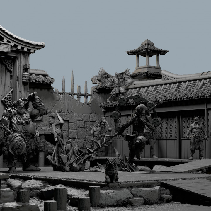3D Printable BUNDLE#08 - ONI DOJO by Necropunks Miniatures