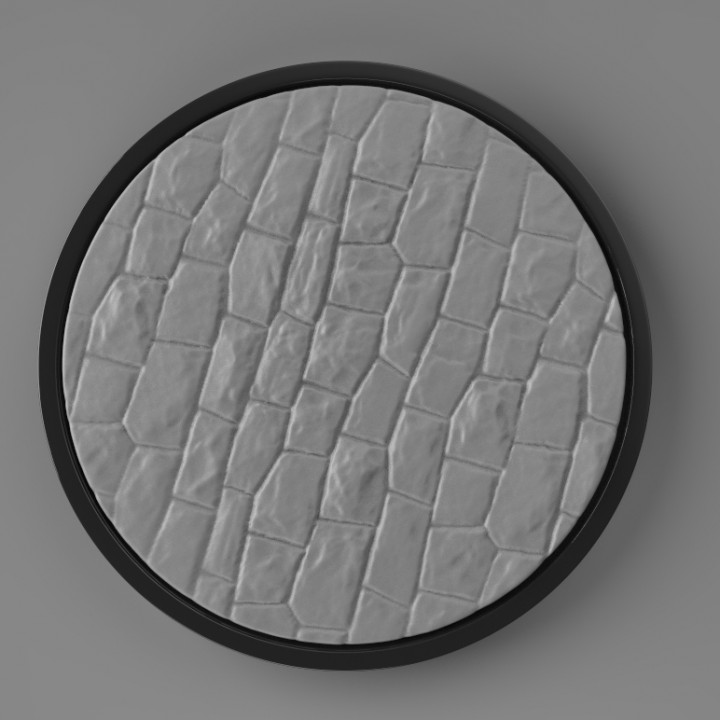 3D Printable Base de Ladrillos de Piedra / Stone Bricks Base by Martín ...