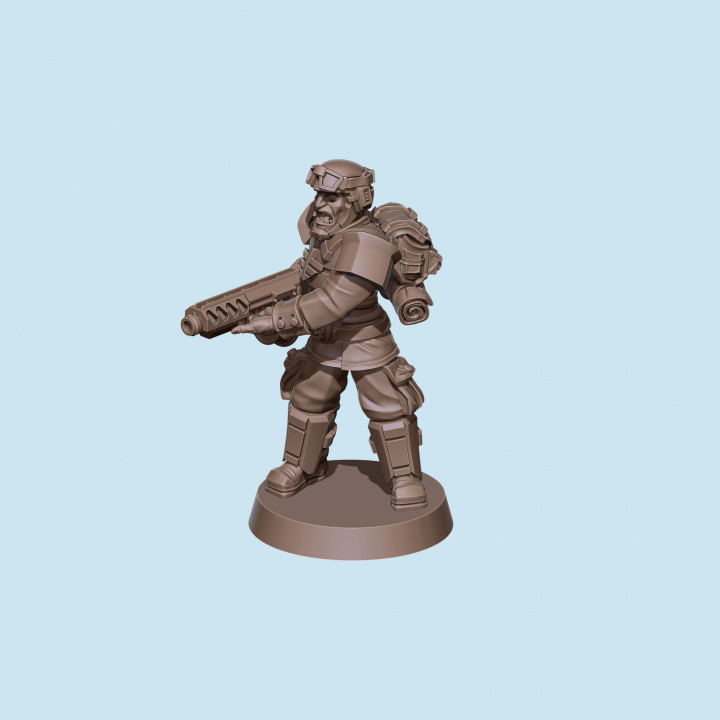 3D Printable Sergeant With machine gun by Twilight conflict workshop
