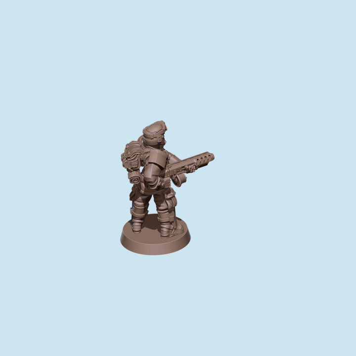 3D Printable Sergeant With machine gun by Twilight conflict workshop