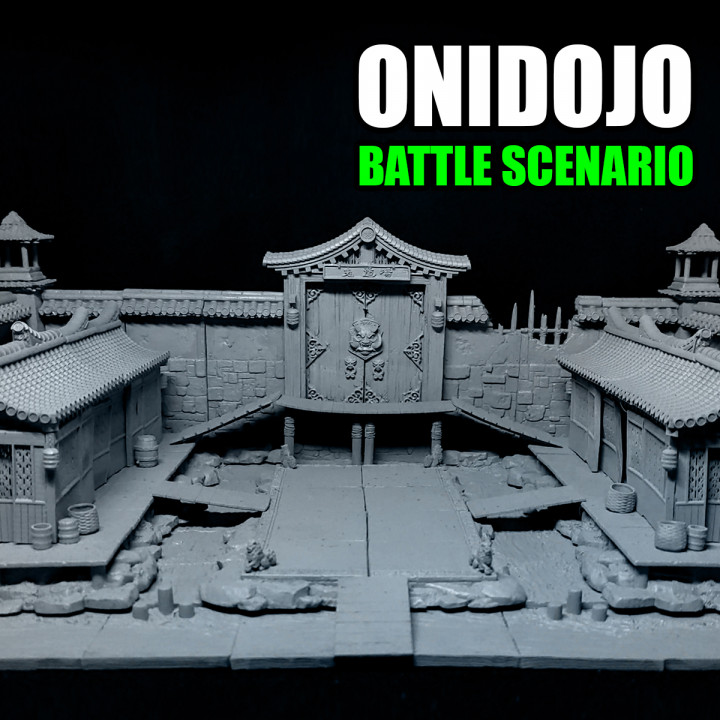 3D Printable SCENARIO - ONI DOJO by Necropunks Miniatures