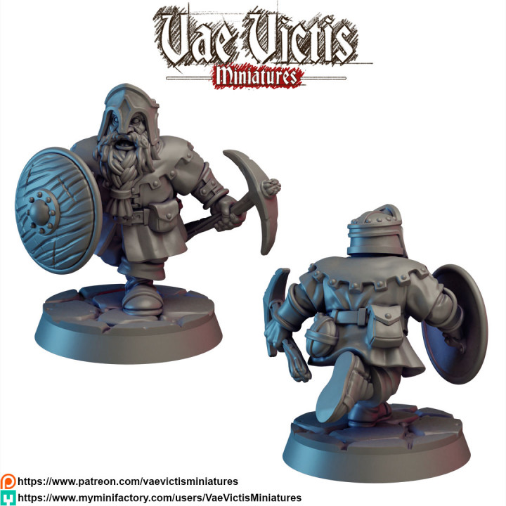 3D Printable Modular Hill Dwarf #10 [PRE-SUPPORTED] by Vae Victis ...