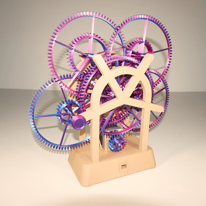 3D Printable Large Silent Desk Clock by Steve Peterson