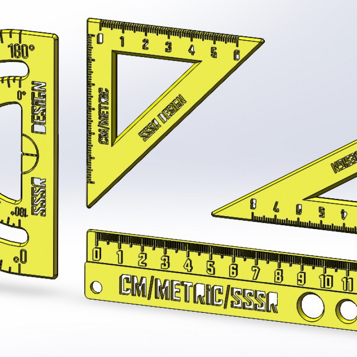 3D Printable Ruler Kit by MING