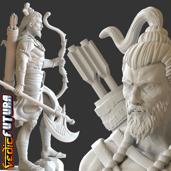 3D Printable Parashurama - 'Rama with an Axe' by VedicFutura