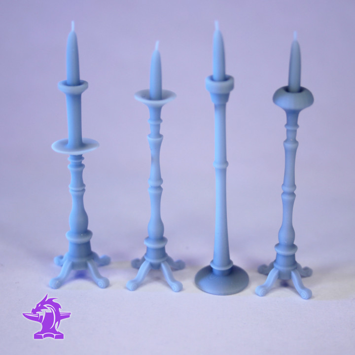 3D Printable Candle Sticks by The Forge of Many Things