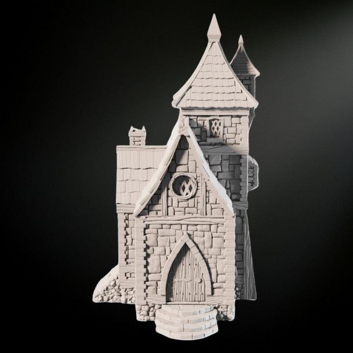 3D Printable Medieval Fantasy Healer House II by WargamesCo