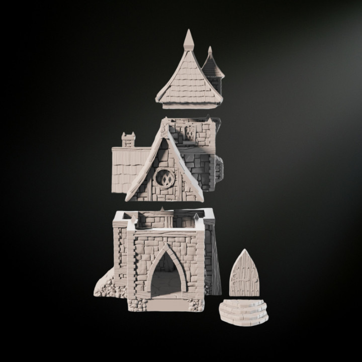 3D Printable Medieval Fantasy Healer House II by WargamesCo