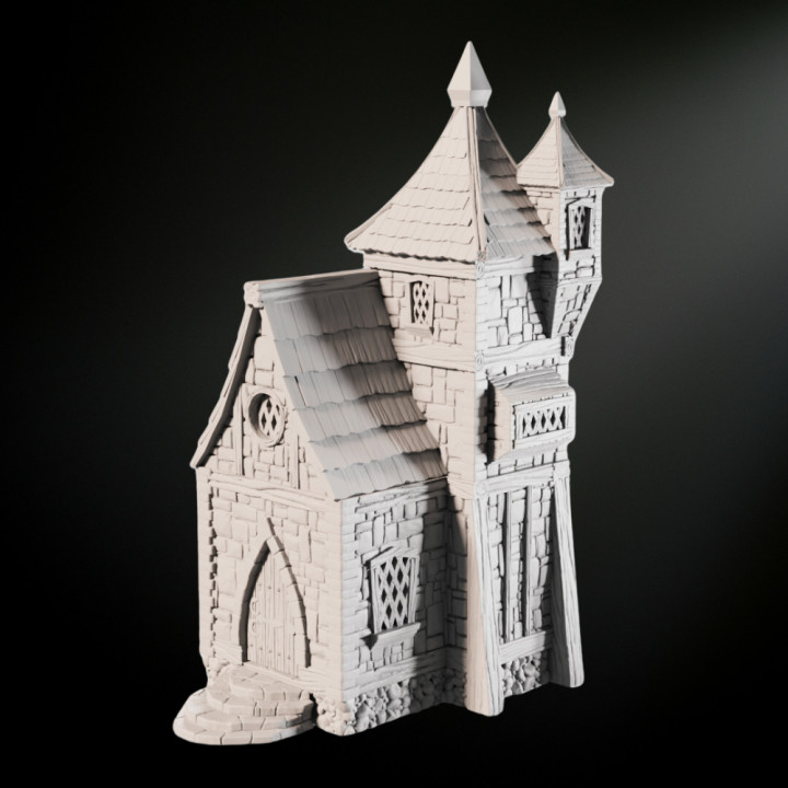 3D Printable Medieval Fantasy Healer House II by WargamesCo