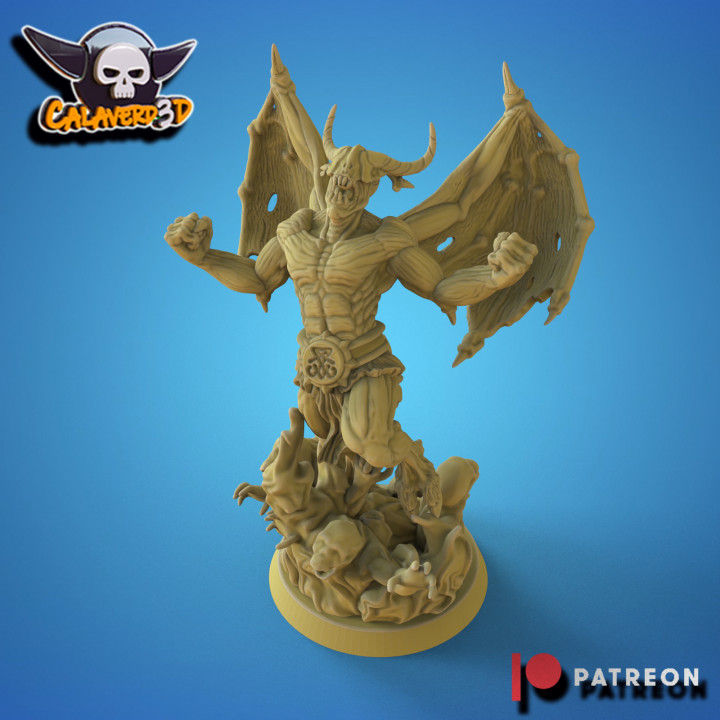 3D Printable Winged demon by Calaverd3D