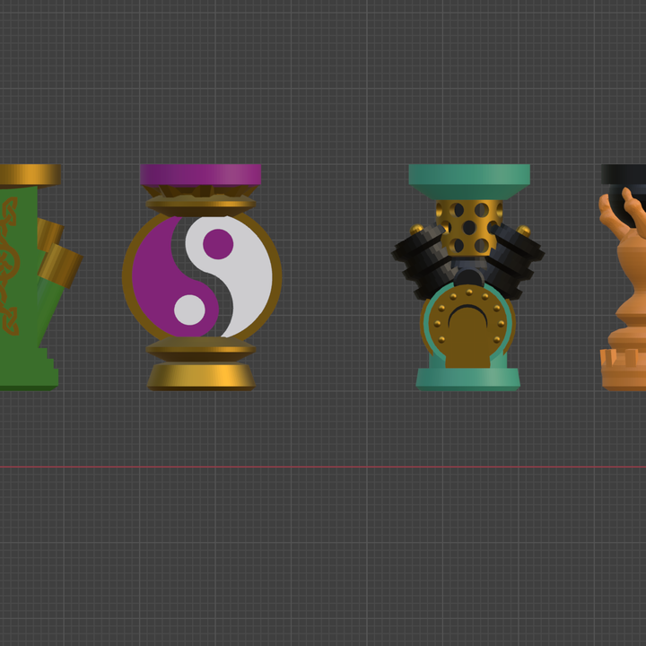 3D Printable Scythe Player Action Tokens (STL file download) by Andy at ...