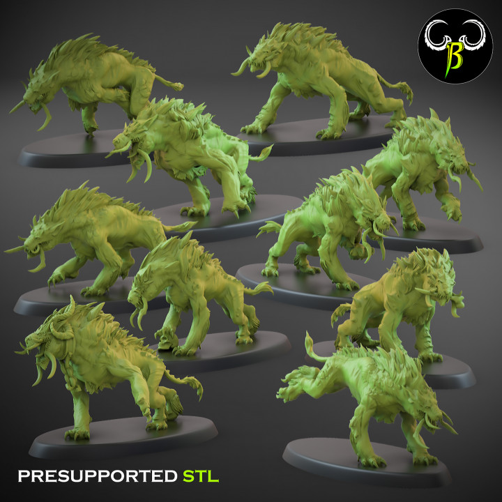 3D Printable Fallen Beasts Bestial Hunters by ClayBeastCreation