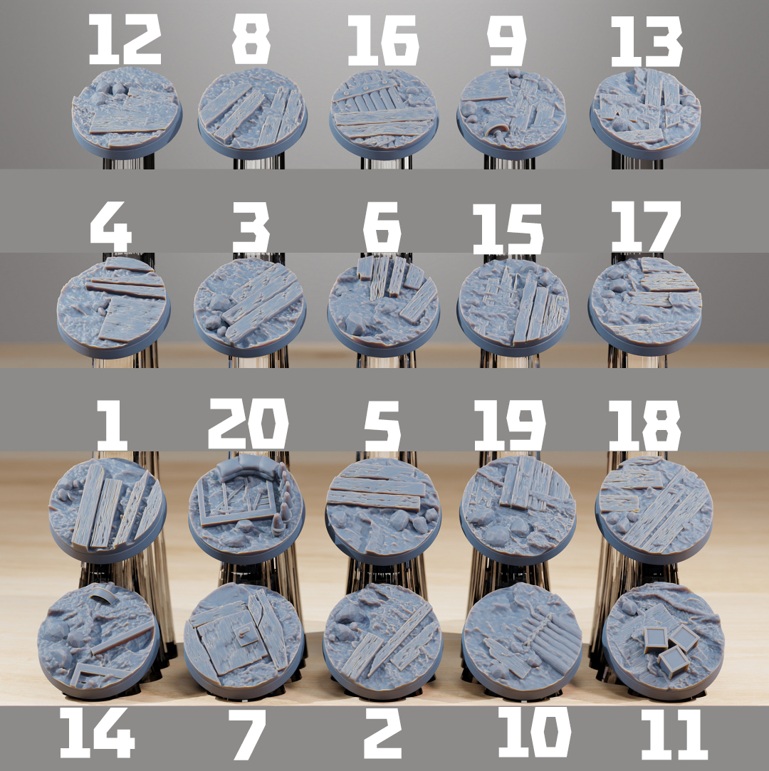 3D Printable 25mm Trench Bases and Toppers by Station Forge