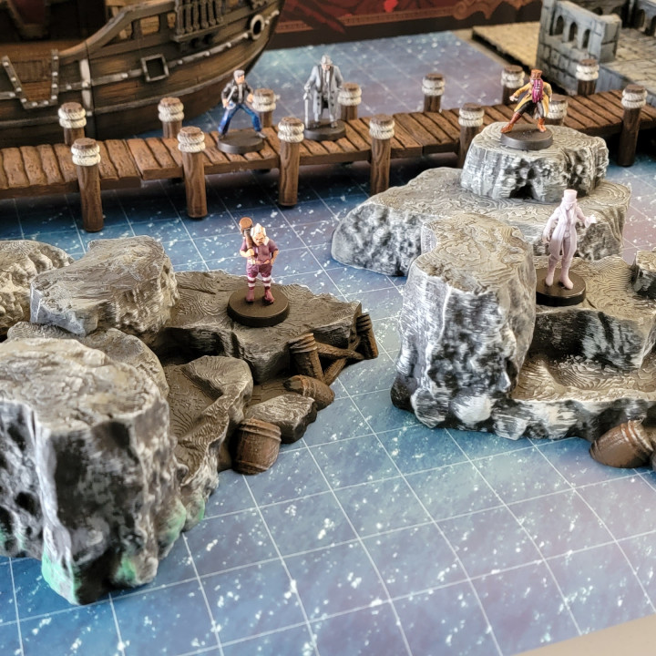 3D Printable FDM Shipwreck Islands scatter terrain by Dale Seaton