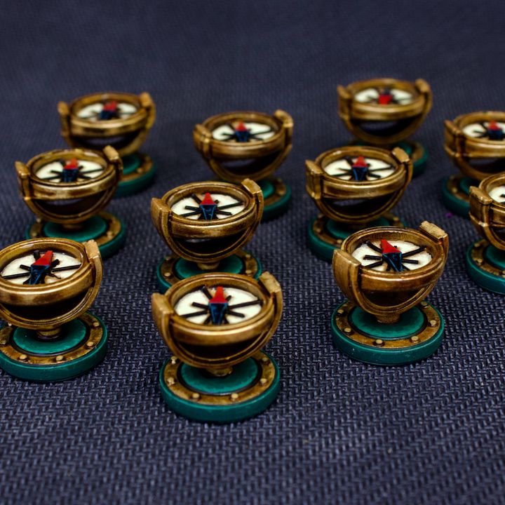 3D Print of Scythe Tokens Power, Encounter, Popularity, Star, Upgrade ...