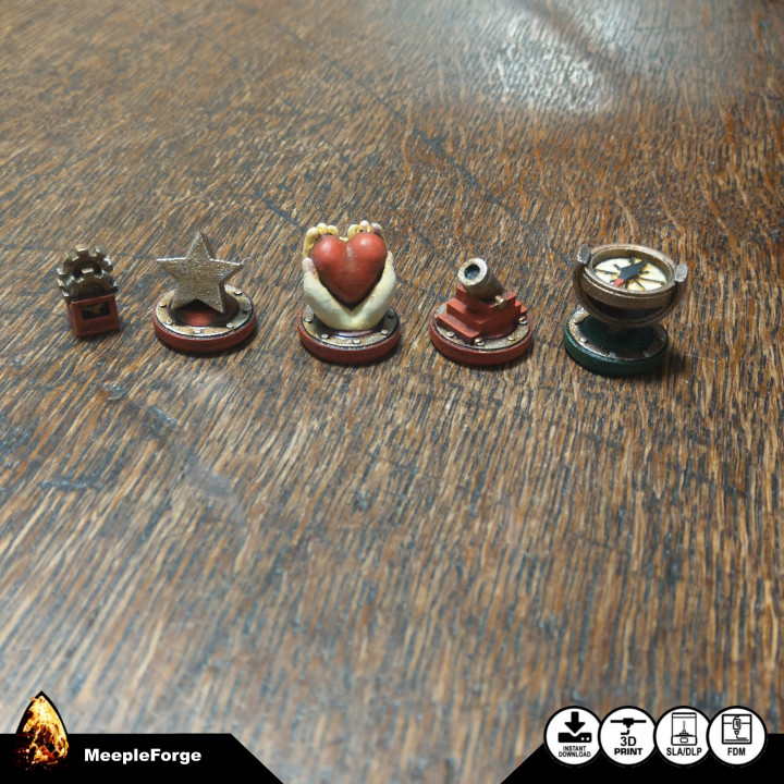 3D Printable Universal Tokens - Scythe Board Game Set by Andy at ...