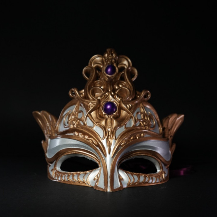 3D Printable Carnival Mask by Stlflix