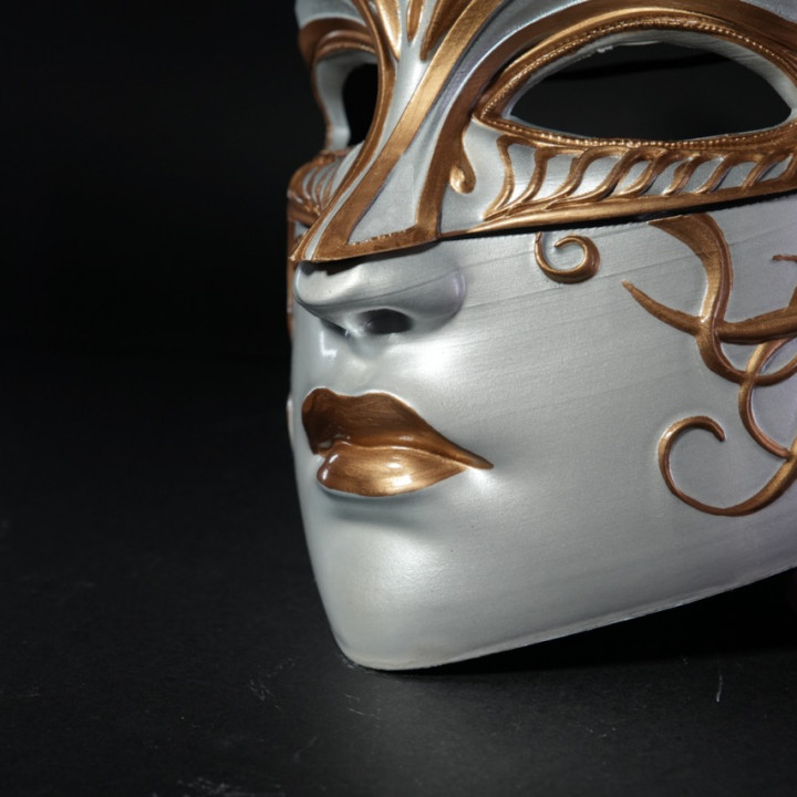 3D Printable Carnival Mask by Stlflix