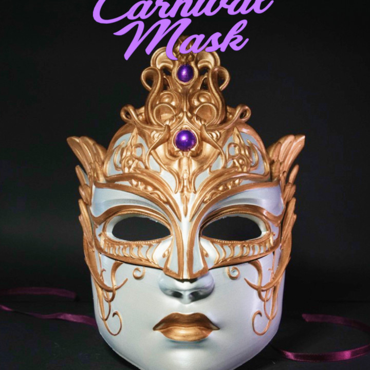 3D Printable Carnival Mask by Stlflix