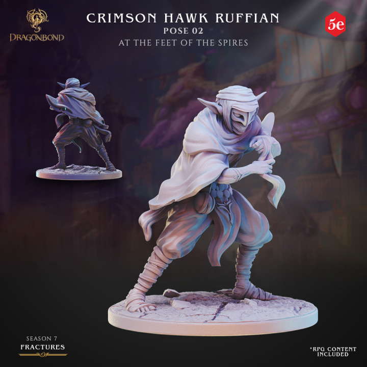 3D Printable Dragonbond Tribes Crimson Hawks Ruffians by Draco Studios