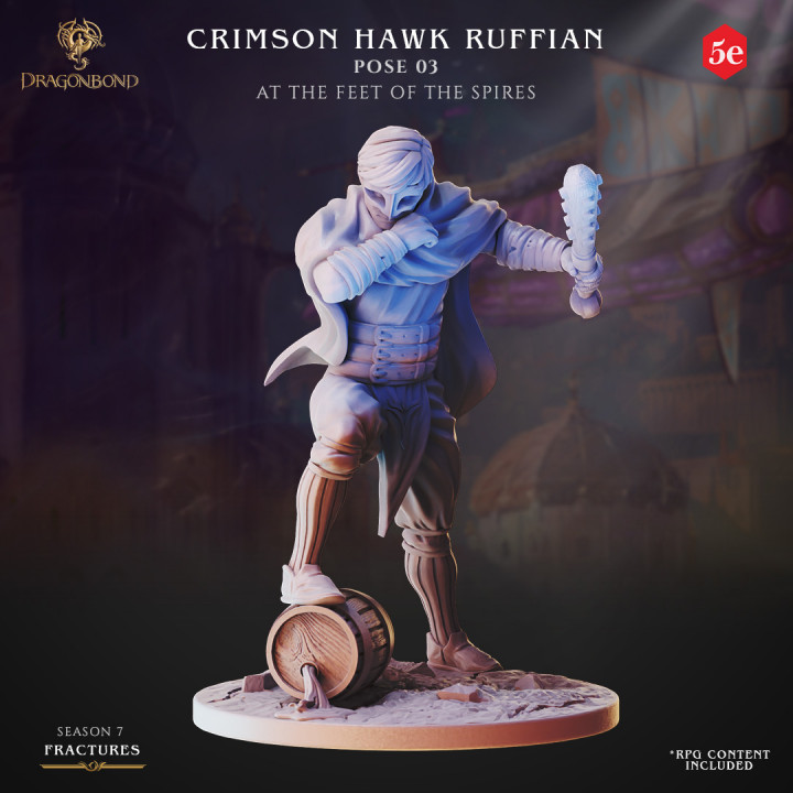 3D Printable Dragonbond Tribes Crimson Hawks Ruffians by Draco Studios