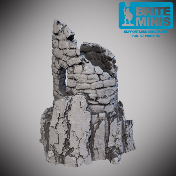 3D Printable Ruined tower - Supportless and Easy to print for FDM ...