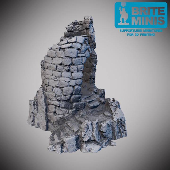 3D Printable Ruined tower - Supportless and Easy to print for FDM ...