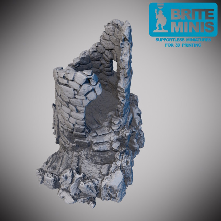 3D Printable Ruined tower - Supportless and Easy to print for FDM ...